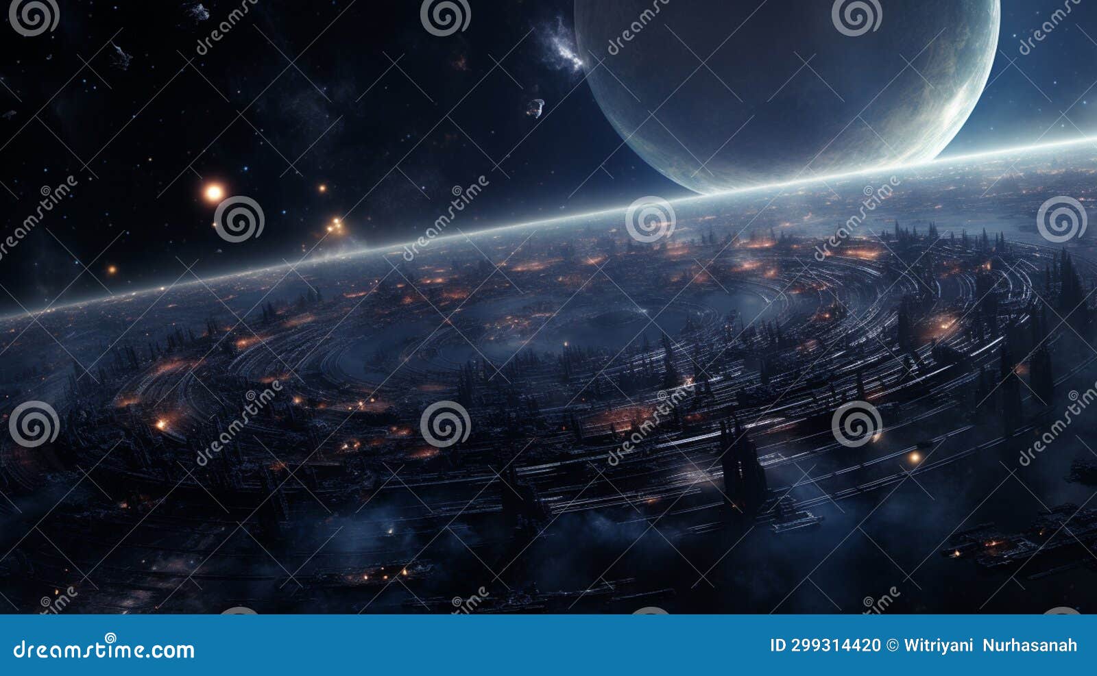 An Epic Space Battle an Image of a Spectacular Cosmic Clash. Generative ...