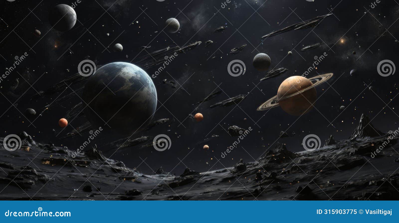 Epic Space Odyssey stock image. Image of outer, astrology - 315903775