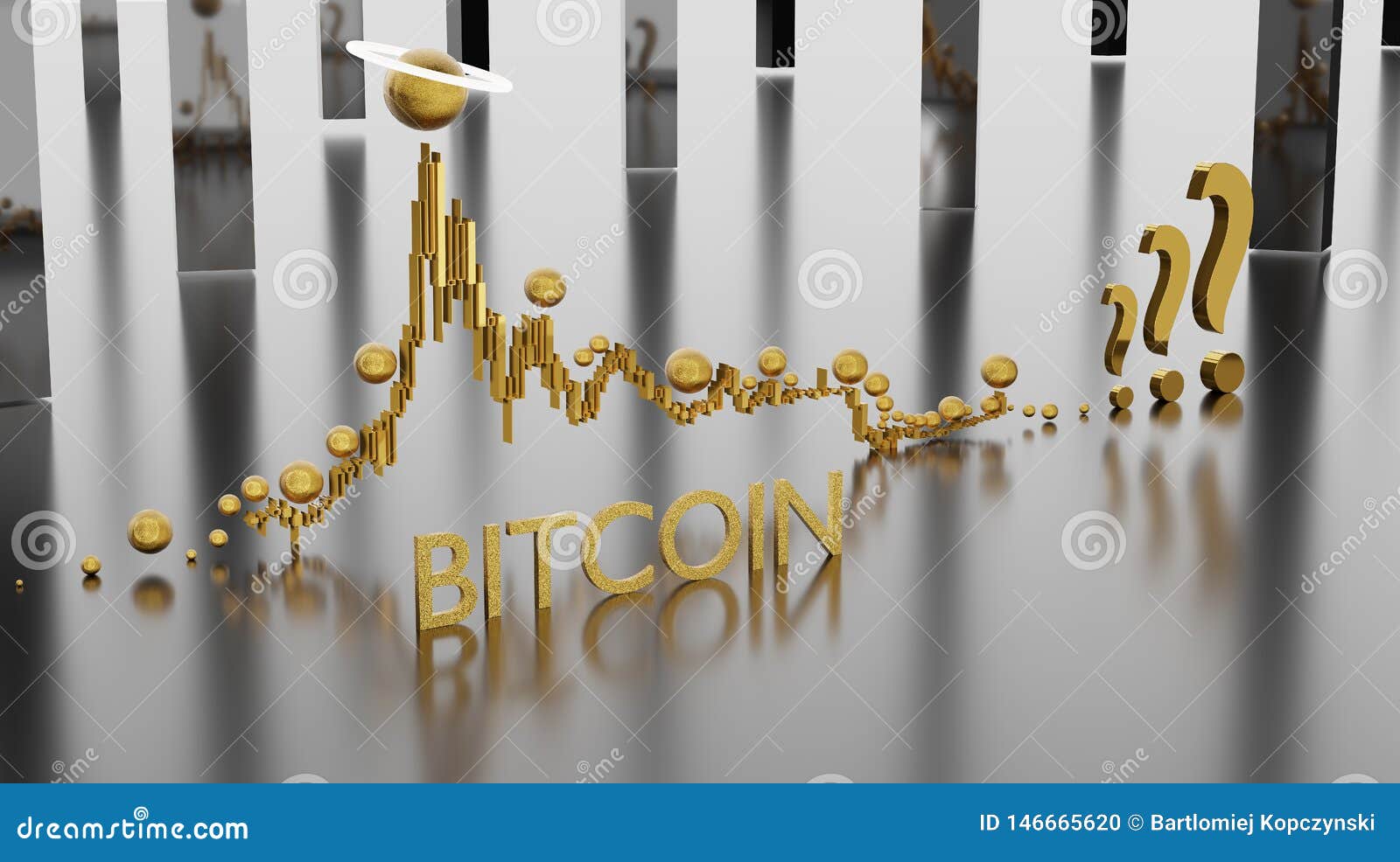 Epic Stock Chart of Bitcoin Cryptocurrency with Increase and Decrease of the Exchange Rate Stock ...