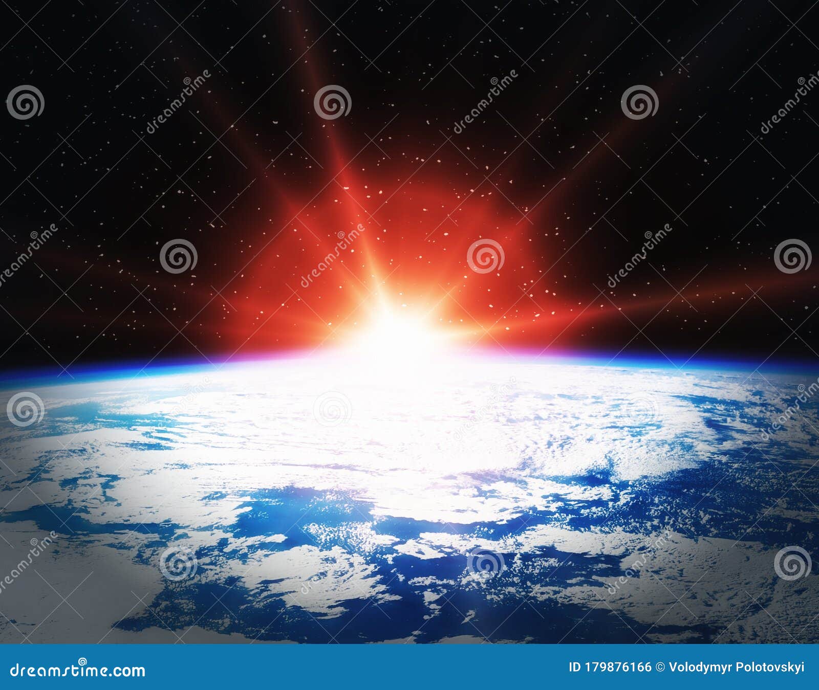 Epic Sunrise from Space. the Elements of this Image Furnished by NASA ...