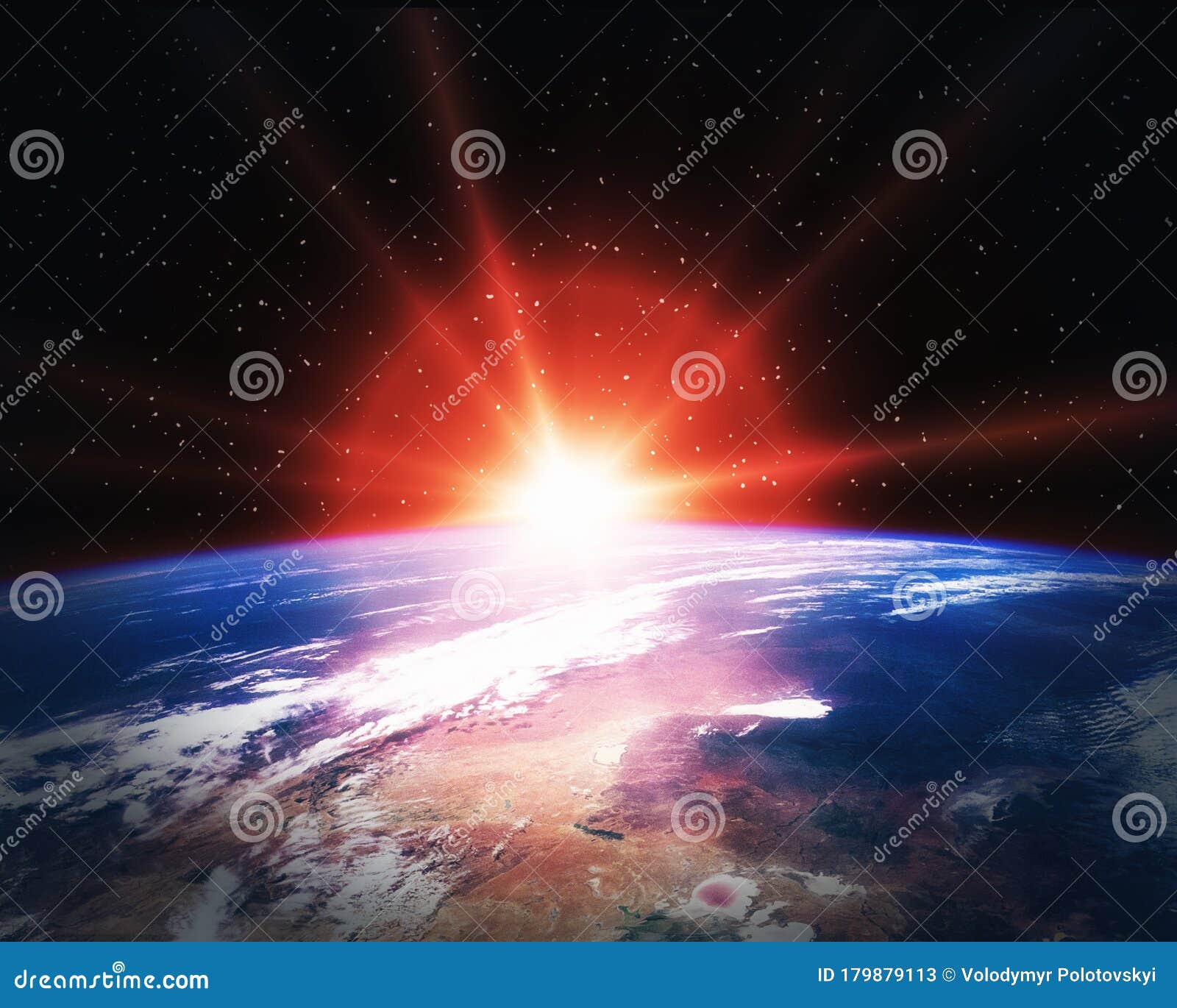 Epic Sunrise from Space. the Elements of this Image Furnished by NASA ...