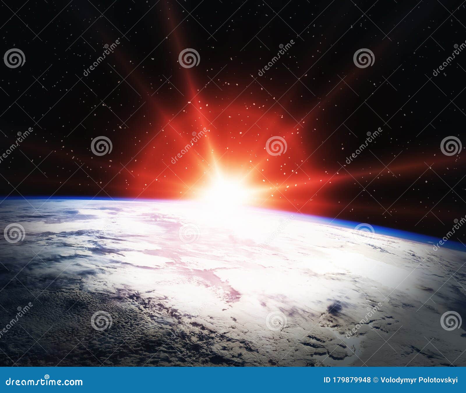 Epic Sunrise from Space. the Elements of this Image Furnished by NASA ...