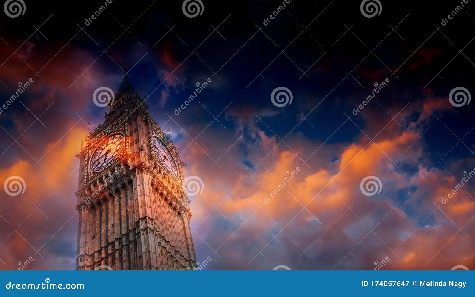 Epic Sunset Background Dark Red Color in the Sky Stock Image - Image of ...