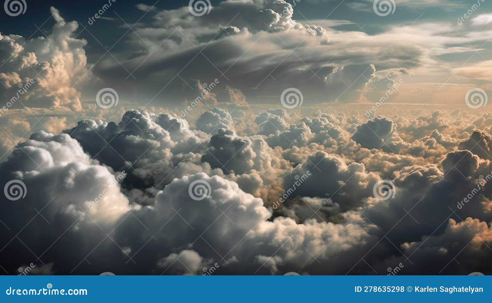 Epic Sunset Clouds, Incredibly Beautiful Clouds. Generative Ai Stock Illustration - Illustration ...