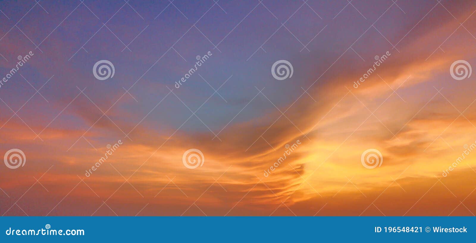 Epic Sunset Sky and Clouds stock image. Image of horizon - 196548421