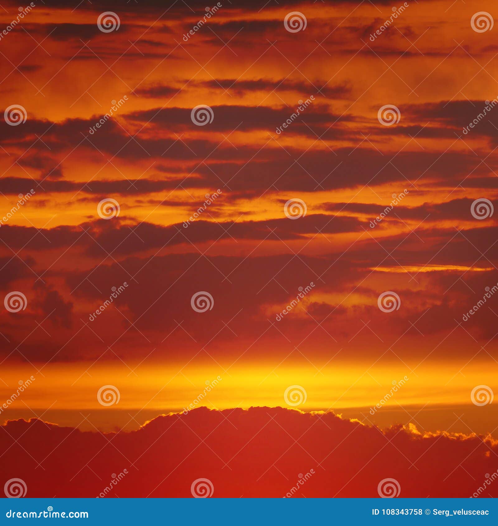 Epic sunset in sky. stock photo. Image of autumn, beautiful - 108343758