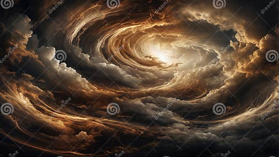 Epic Swirling Storm Clouds with Dramatic Lighting in the Sky, Creating ...