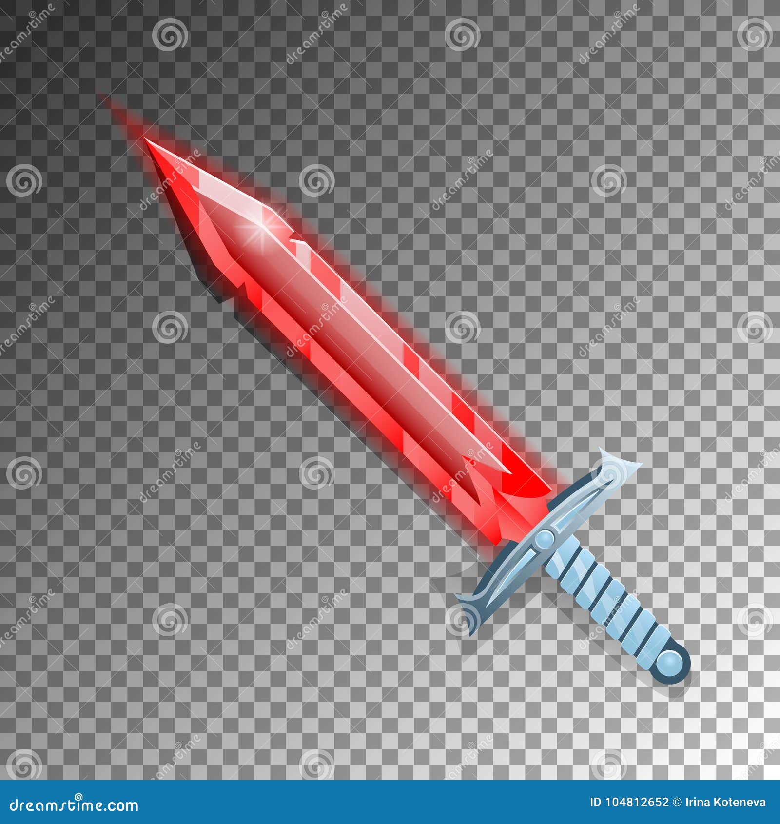 Epic Sword Isolated Game Element Stock Vector - Illustration of warfare ...