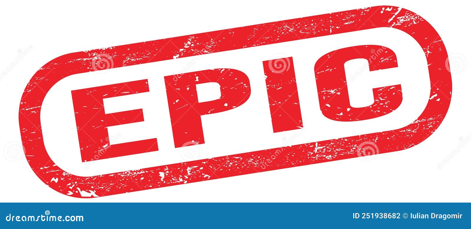 EPIC, Text on Red Rectangle Stamp Sign Stock Illustration ...