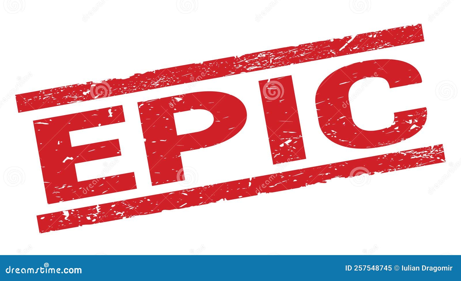 EPIC Text on Red Rectangle Stamp Sign Stock Illustration - Illustration ...