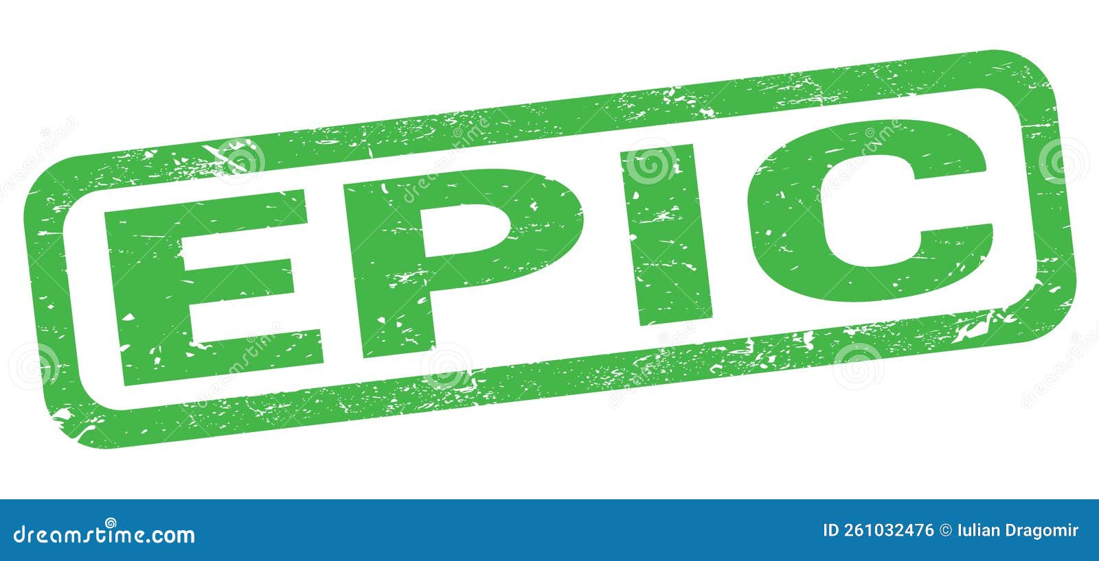 EPIC Text Written on Green Rectangle Stamp Stock Illustration ...