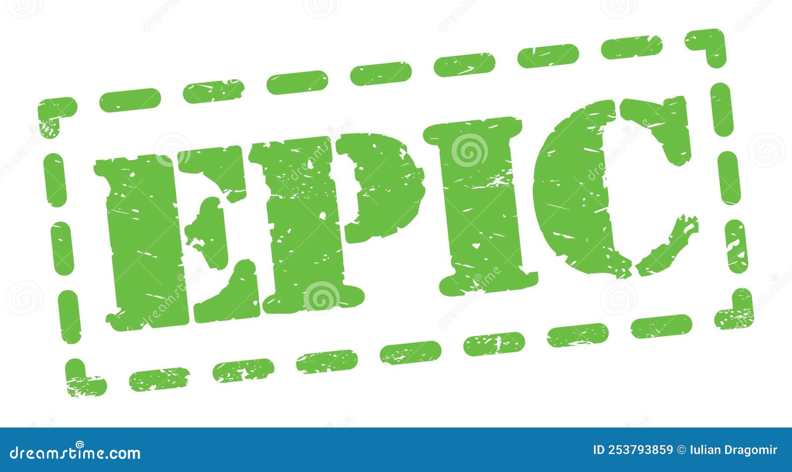 EPIC Text Written on Green Stamp Sign Stock Illustration - Illustration ...