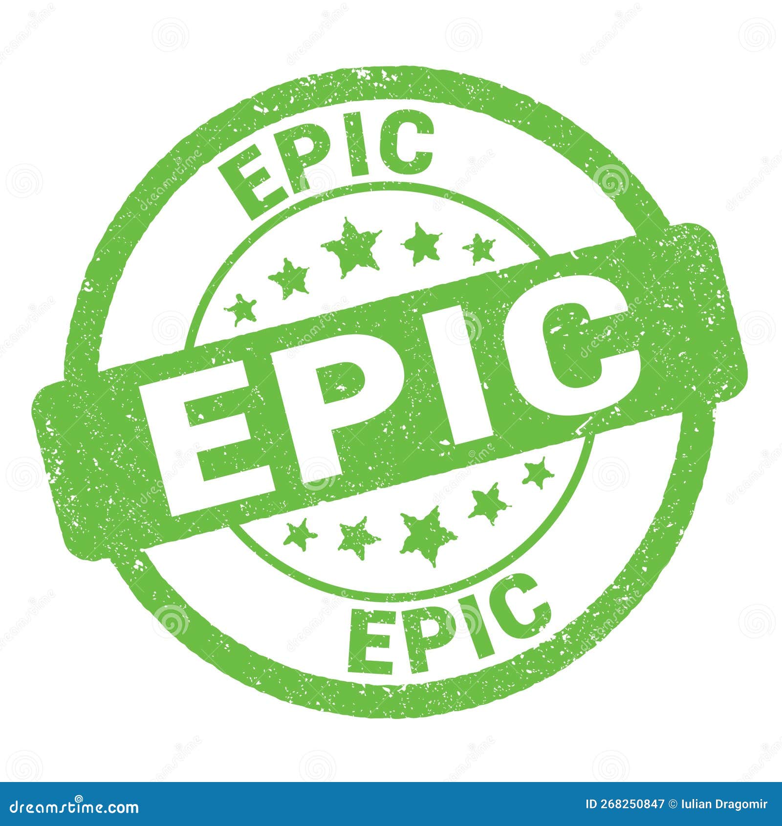 EPIC Text Written on Green Stamp Sign Stock Illustration - Illustration ...