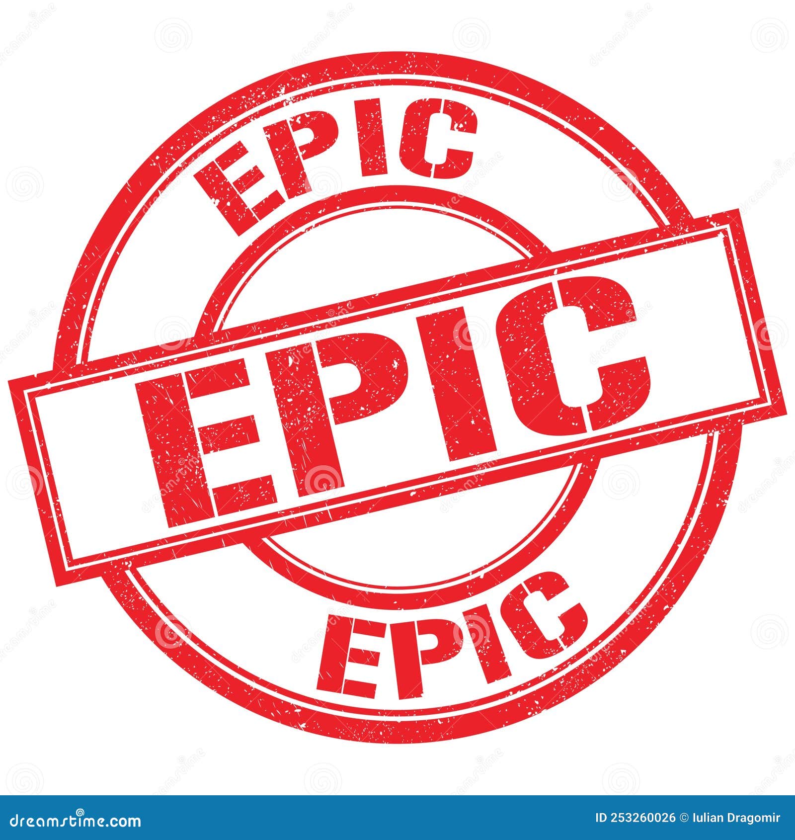 EPIC Text Written on Red Stamp Sign Stock Illustration - Illustration ...