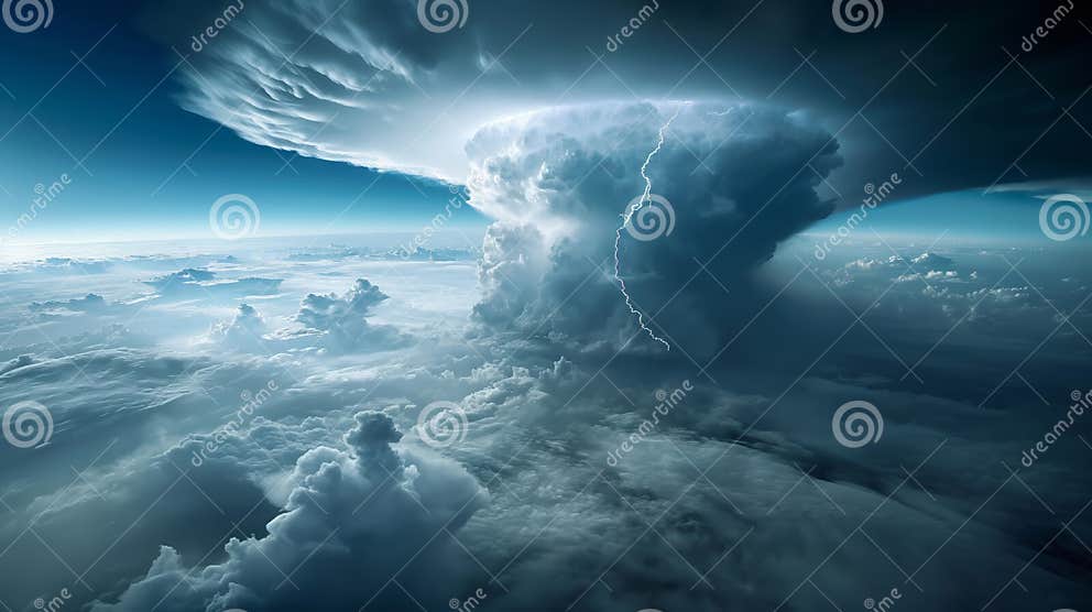 Epic Thunderstorm Cloudscape Stock Photo - Image of vibrant, cloudburst: 325957478