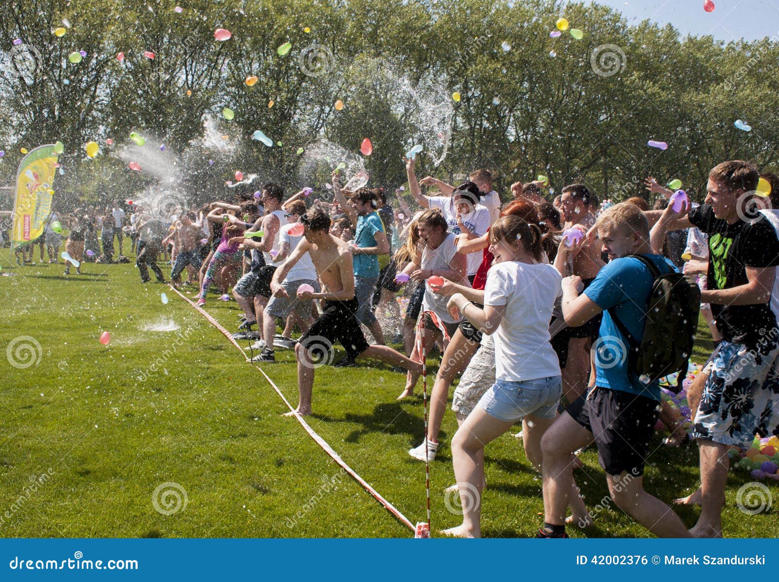 Epic Water Balloon Battle Editorial Photo Image Of Throw 42002376