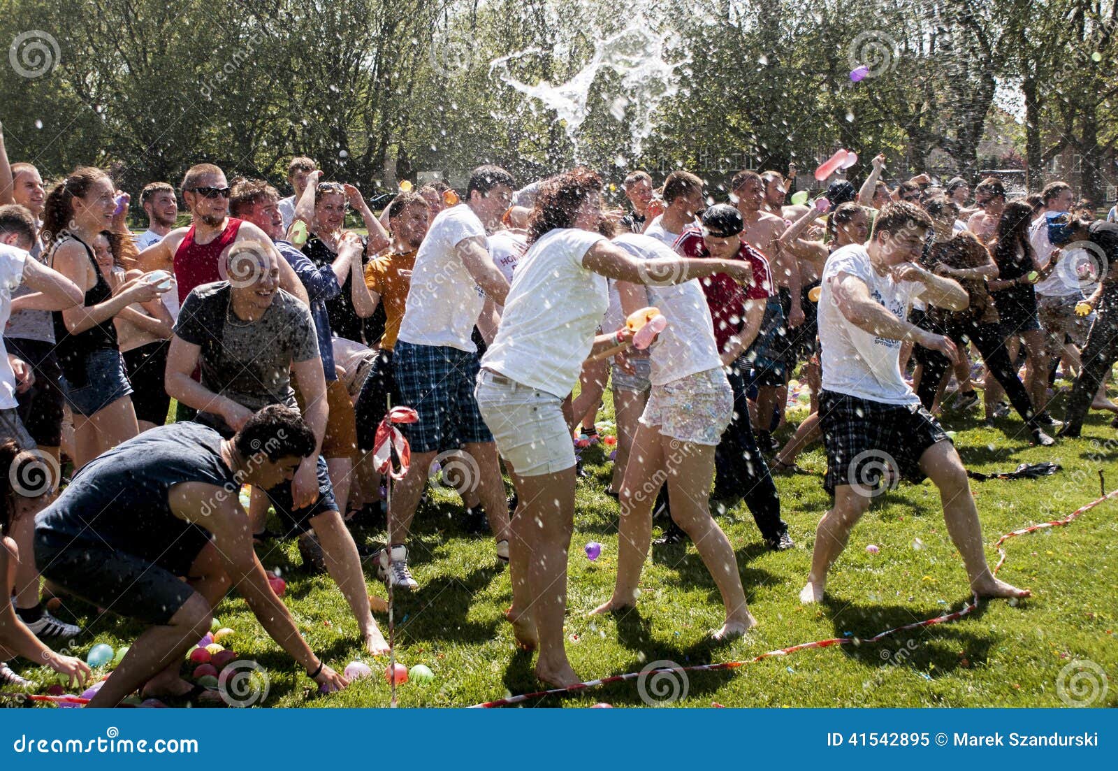 Epic Water Baloon Battle Editorial Image Image Of Laugh 41542895