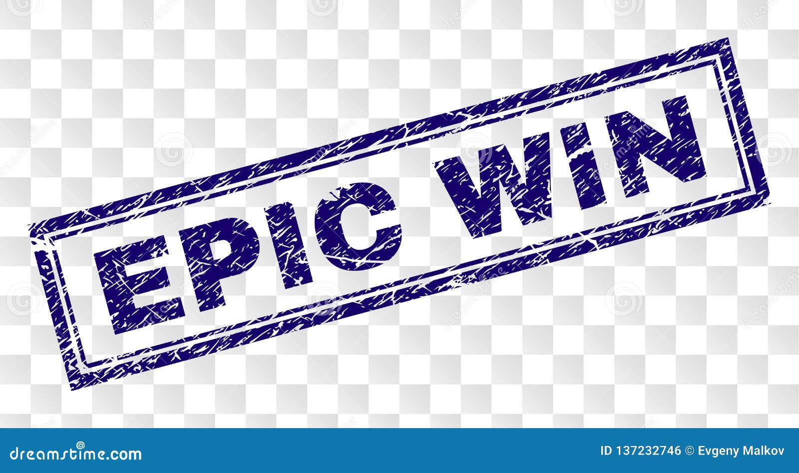Scratched EPIC WIN Rectangle Stamp Stock Vector - Illustration of ...