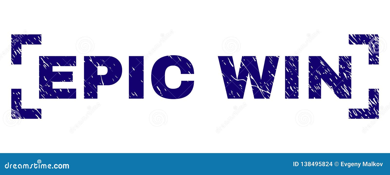 Scratched Textured EPIC WIN Stamp Seal between Corners Stock Vector ...