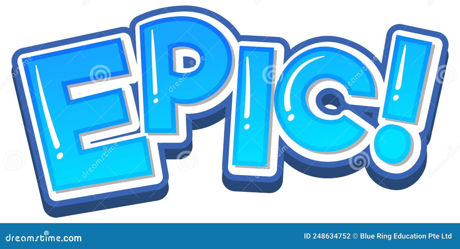 Epic word expression icon stock vector. Illustration of epic - 248634752