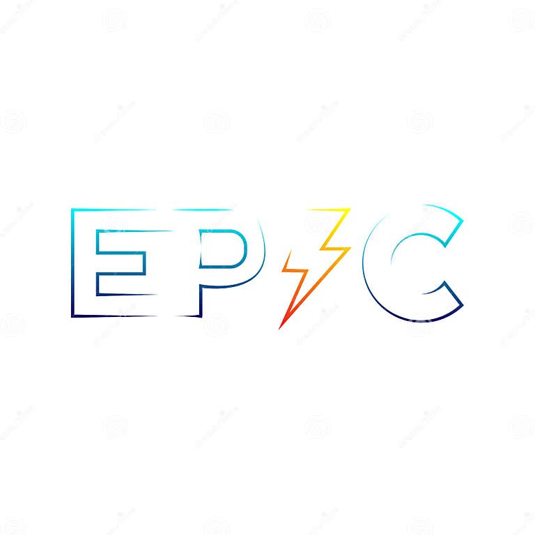 Epic Word Logo Icon on a White Background Stock Illustration ...