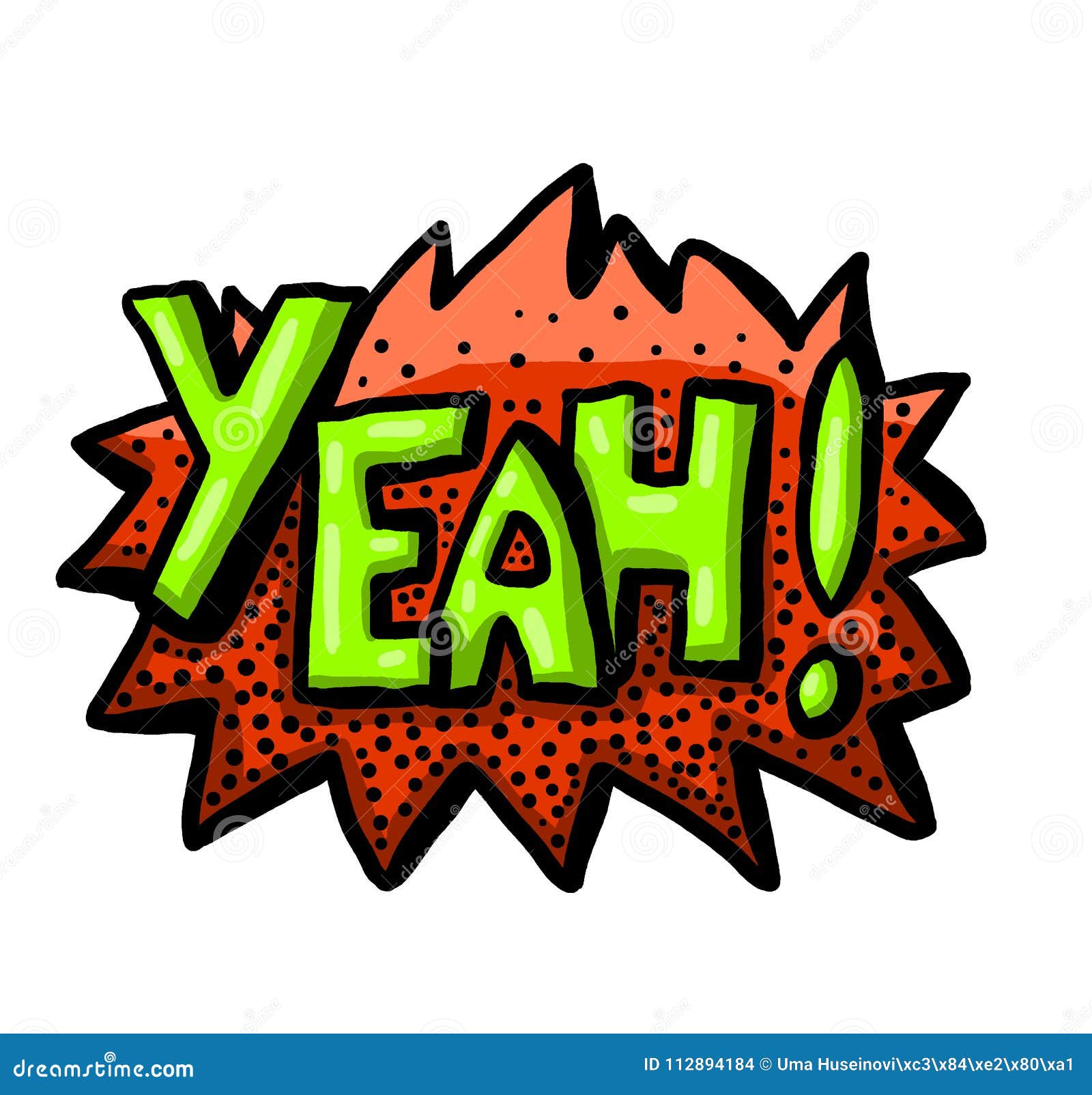 Epic Yeah Comic icon stock illustration. Illustration of cloud - 112894184