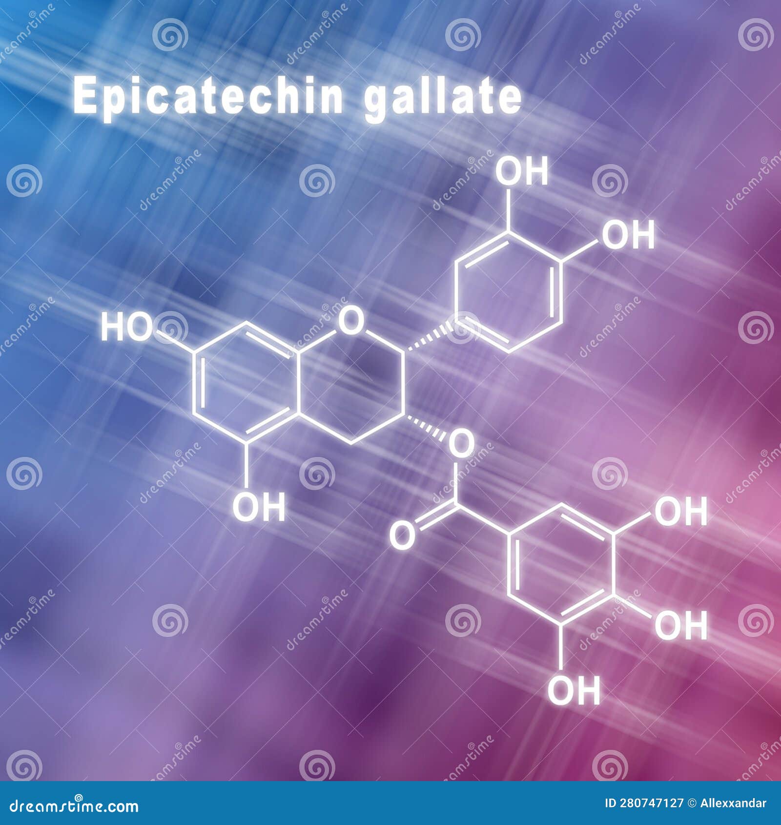 Epicatechin Gallate, Structural Chemical Formula Stock Photo ...