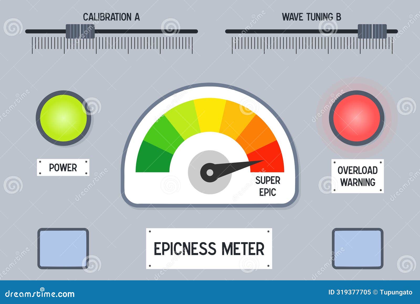 Epicness Level Meter Concept Illustration Stock Illustration ...