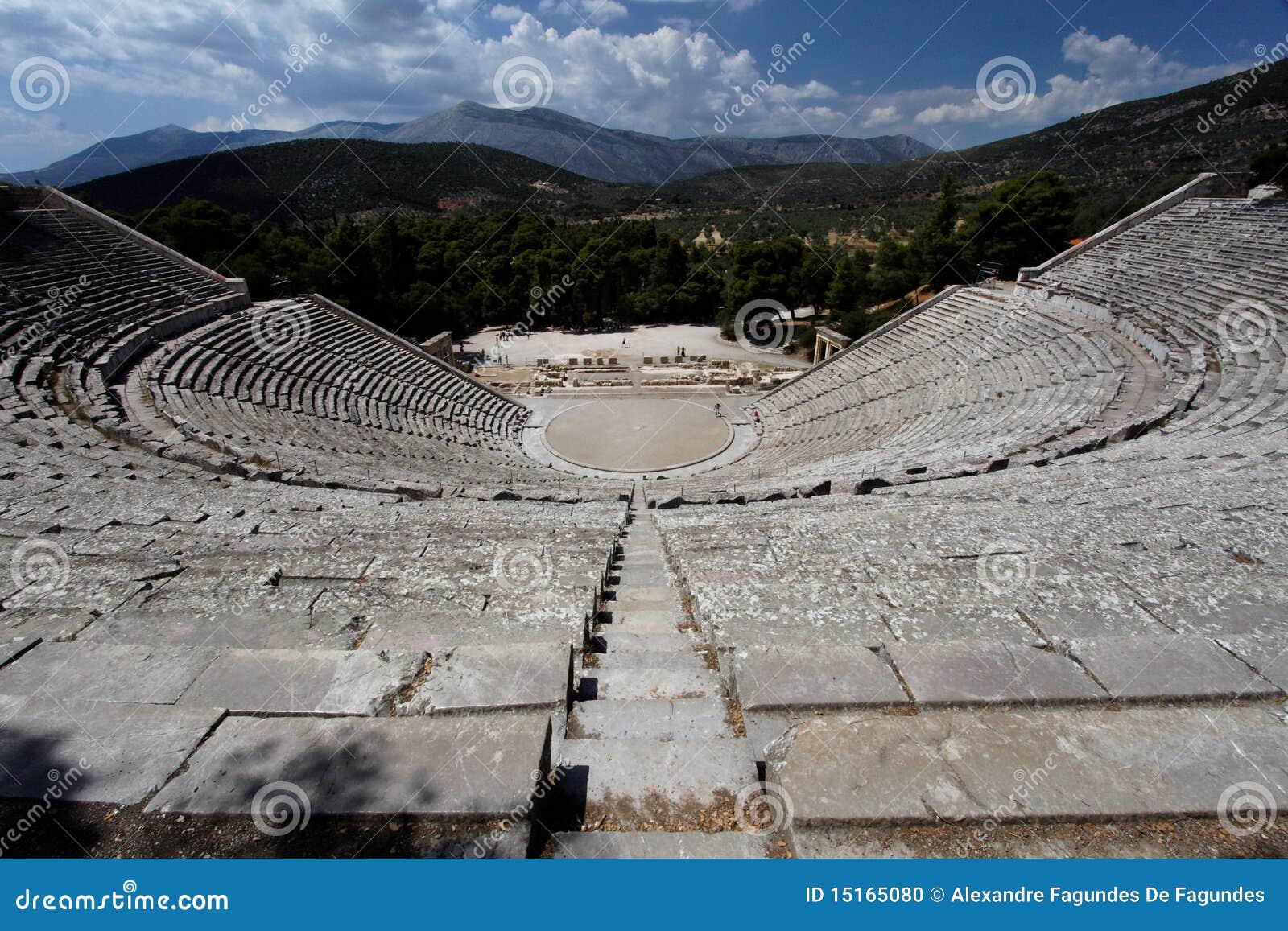 Epidauros Ancient Greek Theatre Stock Photo - Image of stairs, style ...