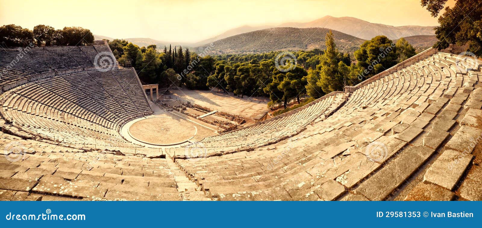 Epidaurus amphitheater stock image. Image of panorama - 29581353