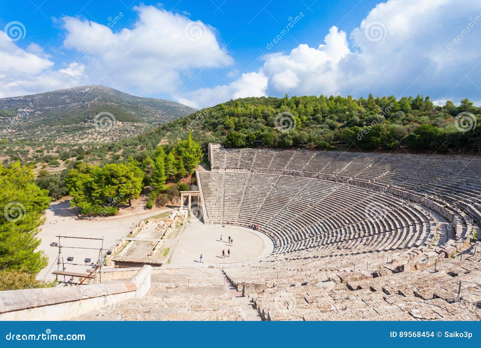 Epidaurus Oud Theater, Griekenland Stock Foto - Image of trap ...