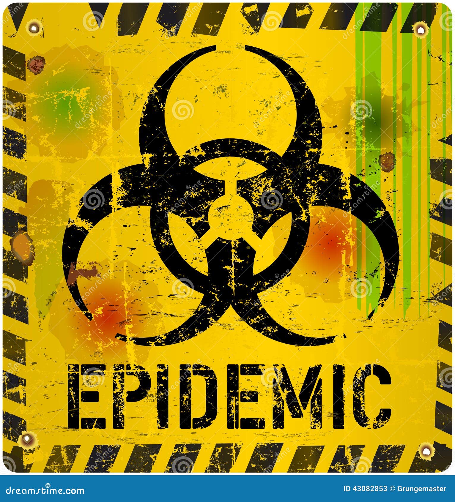 Epidemic alert sign stock vector. Illustration of infection - 43082853