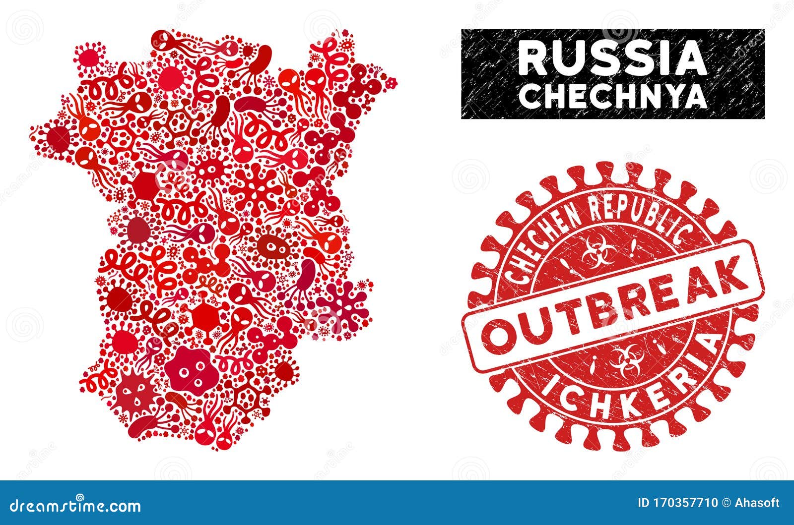 Viral Collage DNA Replication Icon With Medicine Scratched Genetic ...