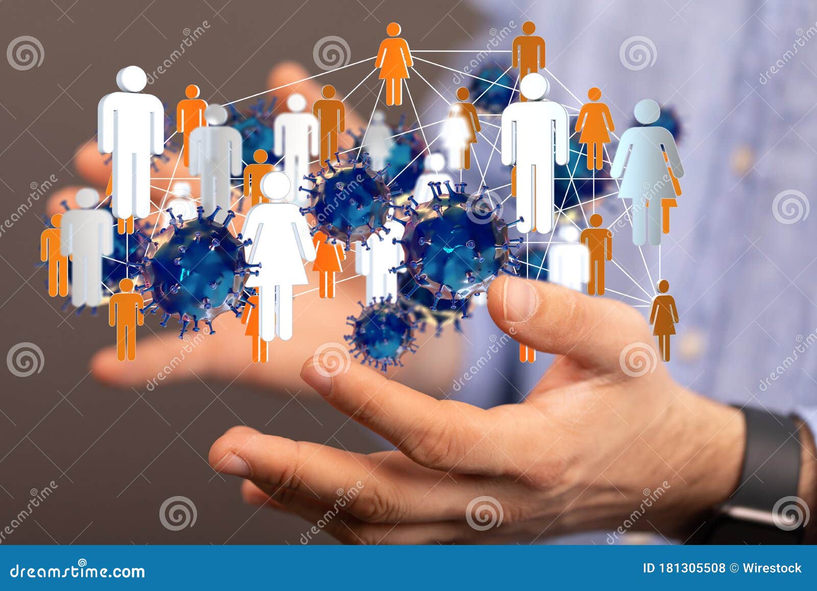 A Epidemic Digital Virus 3d Protection Stock Photo - Image of flat ...