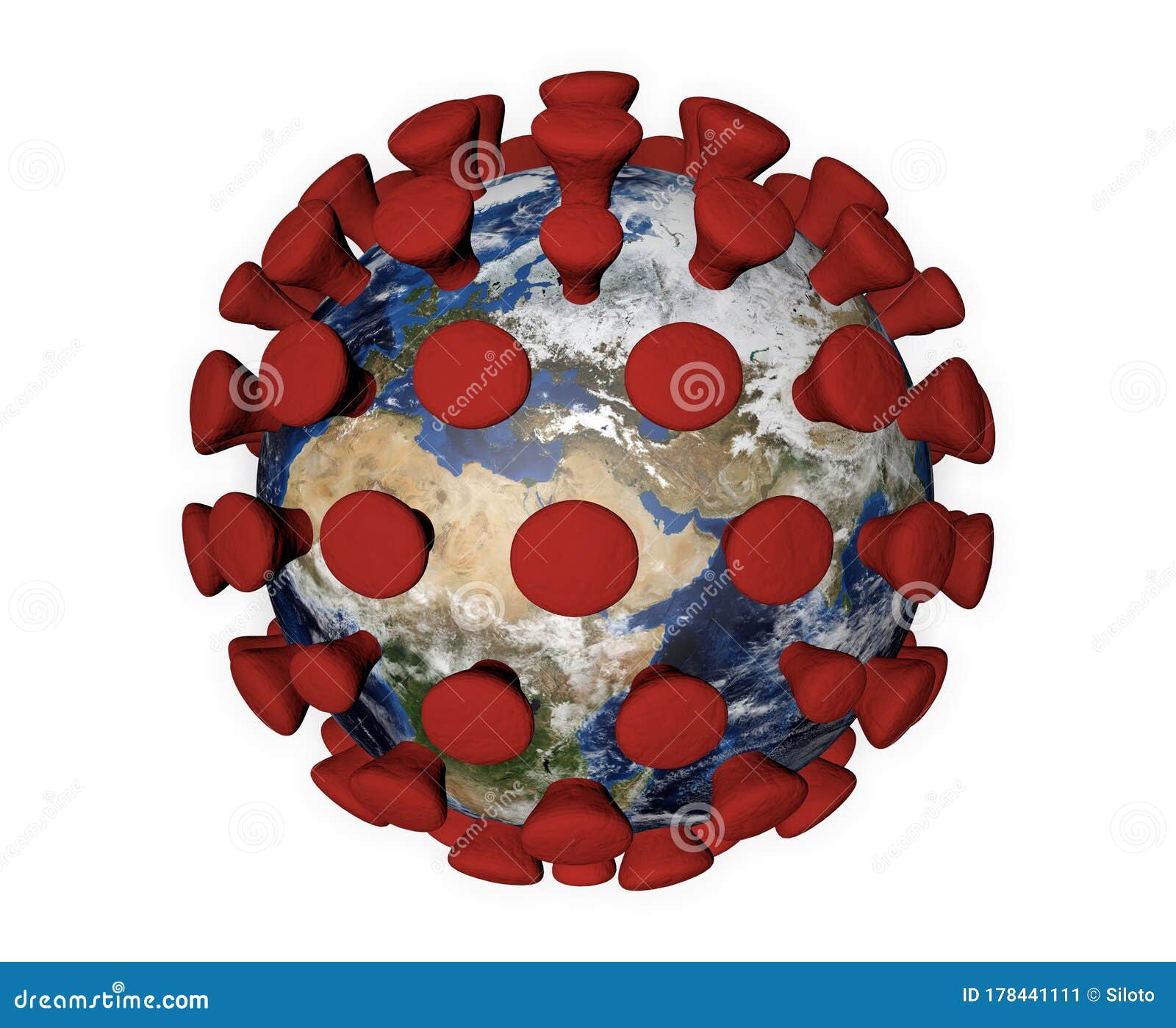 Epidemic - Planet Earth Covered with Virus Stock Illustration ...