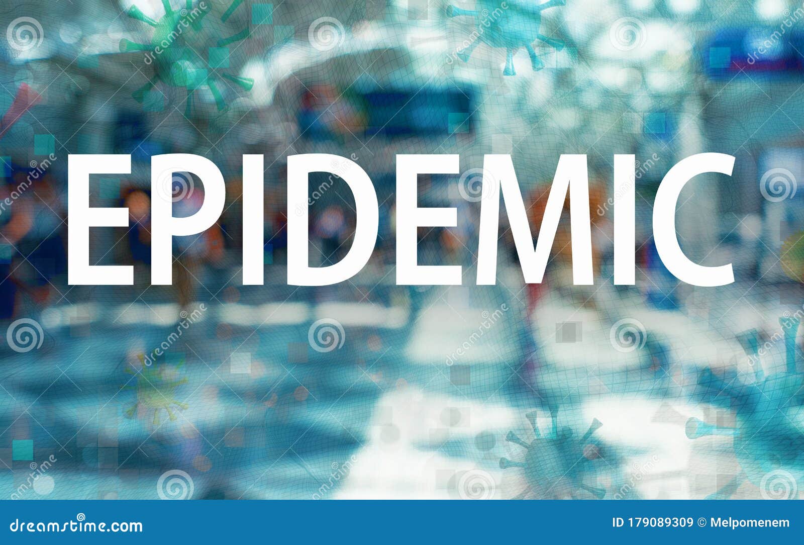 Epidemic Theme with an Airport Background Stock Illustration ...