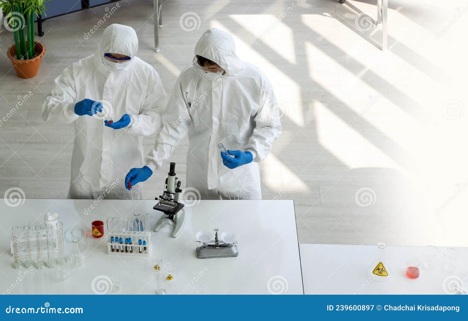 Epidemiological Researcher in Virus Protective Cloth Working in ...