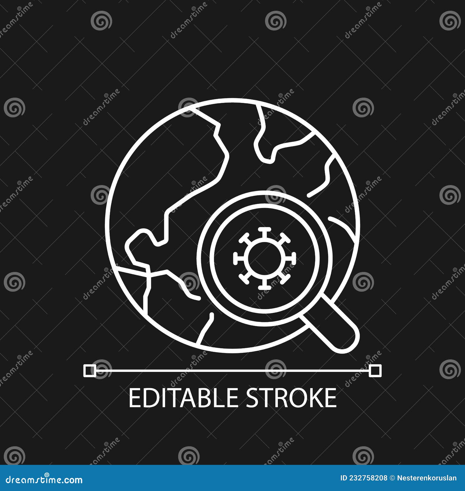 Epidemiological Trials White Linear Icon for Dark Theme Stock Vector ...