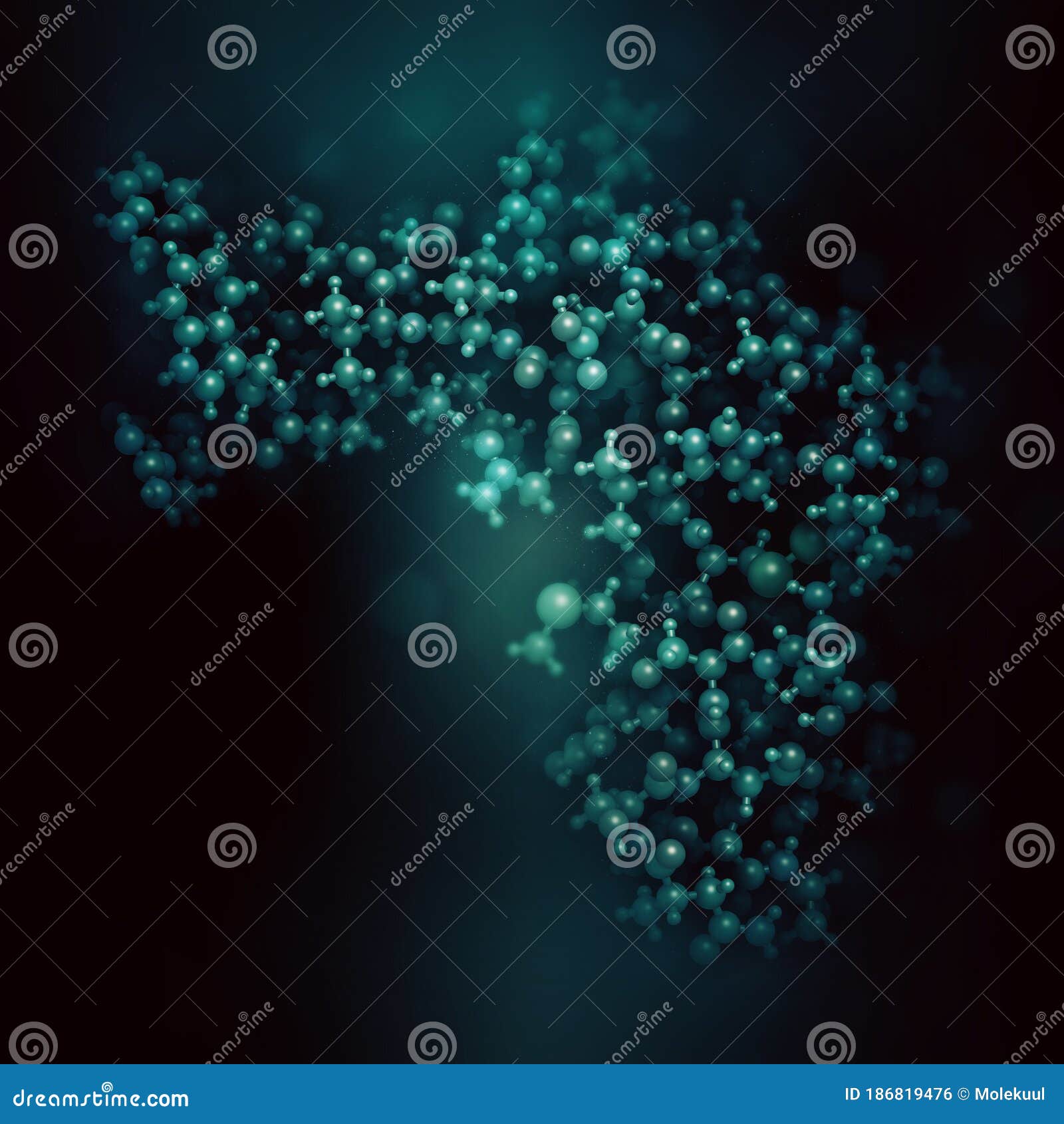 Epidermal Growth Factor (EGF) Signaling Protein Molecule. 3D Rendering ...