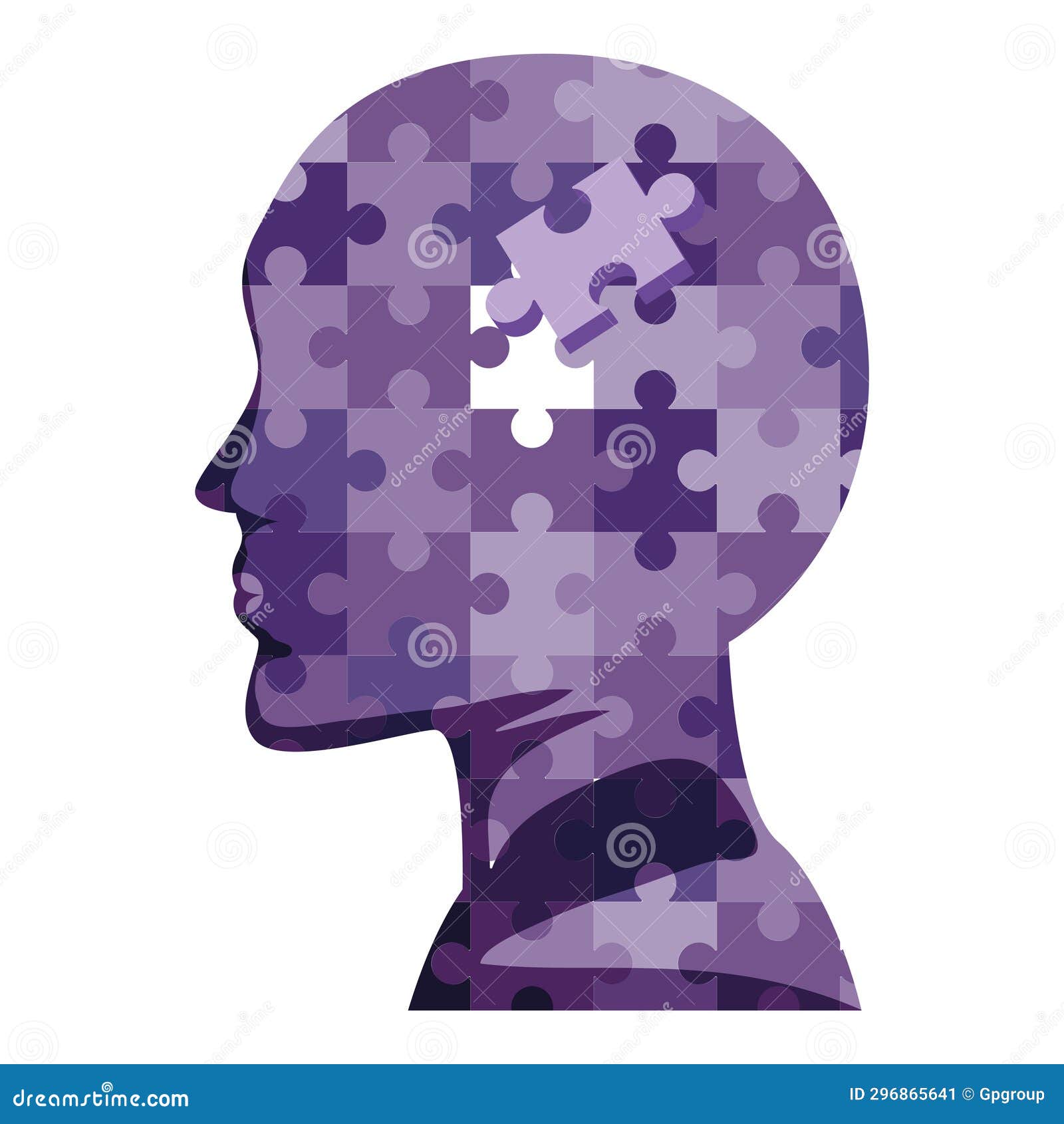 Epilepsy day profile stock vector. Illustration of vector - 296865641