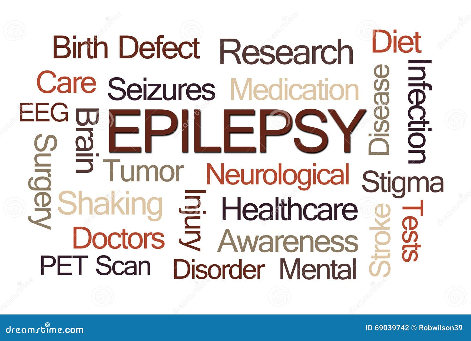 Epilepsy Word Written On Medical Blue Folder With Patient Files Stock ...