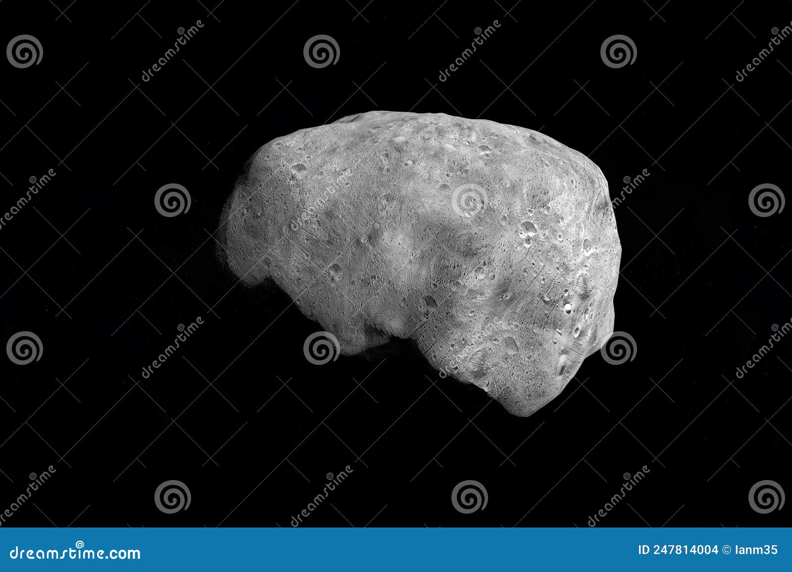 Epimetheus Orbiting in the Outer Space. 3d Render Stock Illustration ...