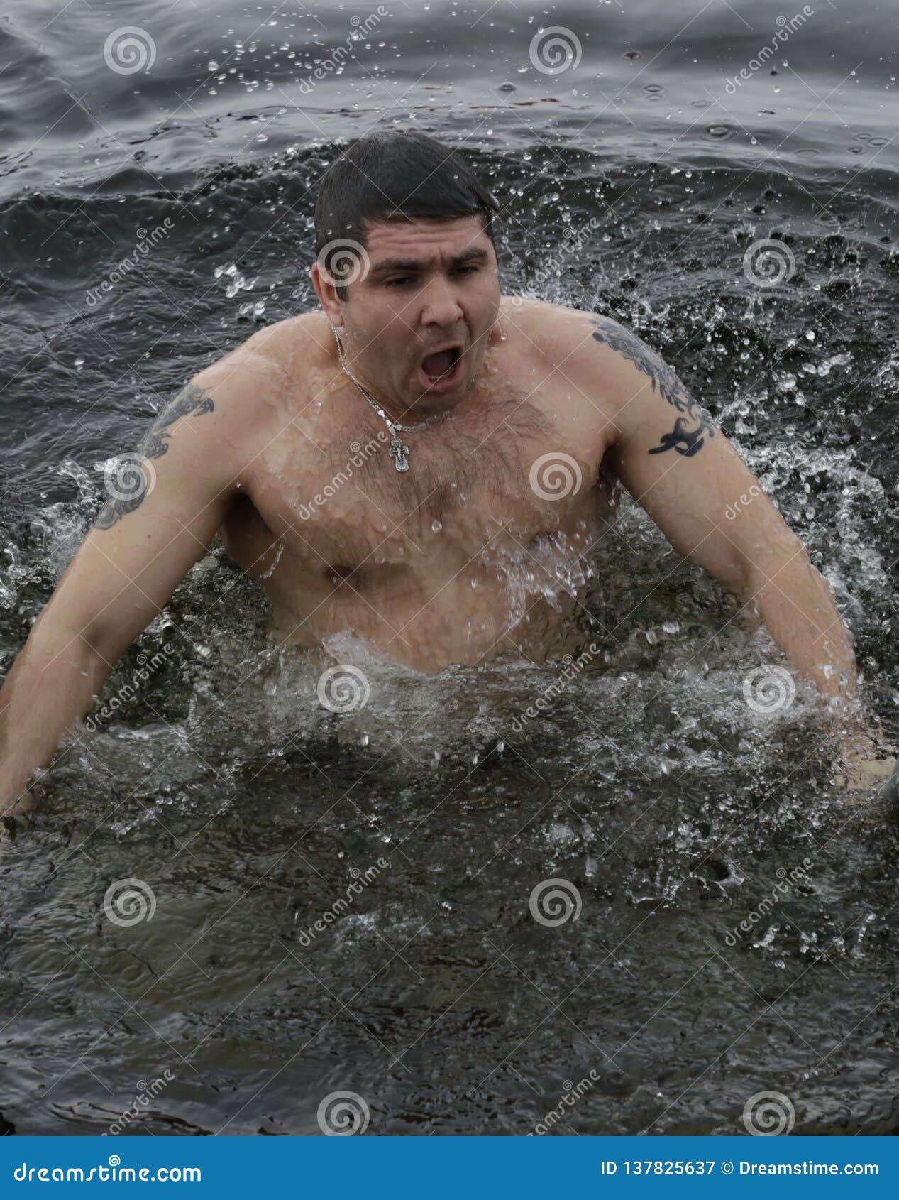 Epiphany Bathing in Saratov. Editorial Photography - Image of river ...