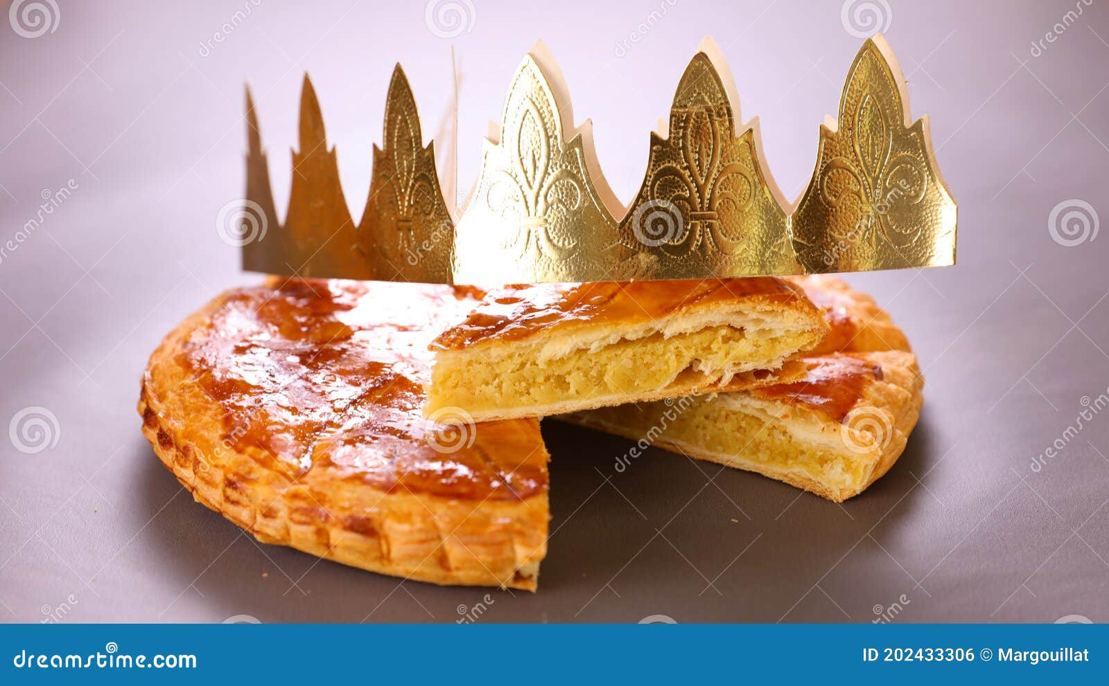 Epiphany cake and crown stock photo. Image of galette - 202433306