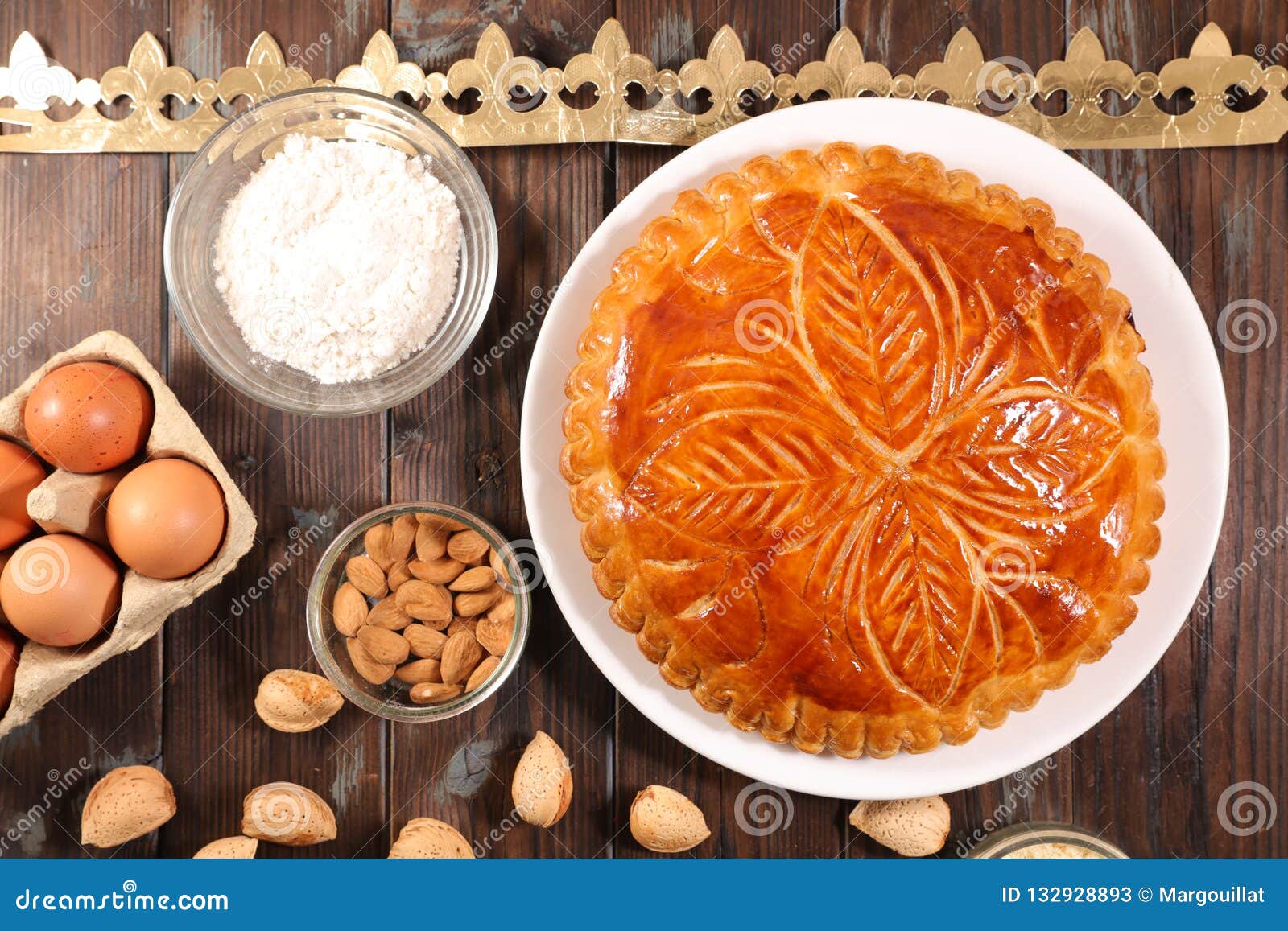 Epiphany Cake and Ingredient Stock Image - Image of brioche, seasonal ...
