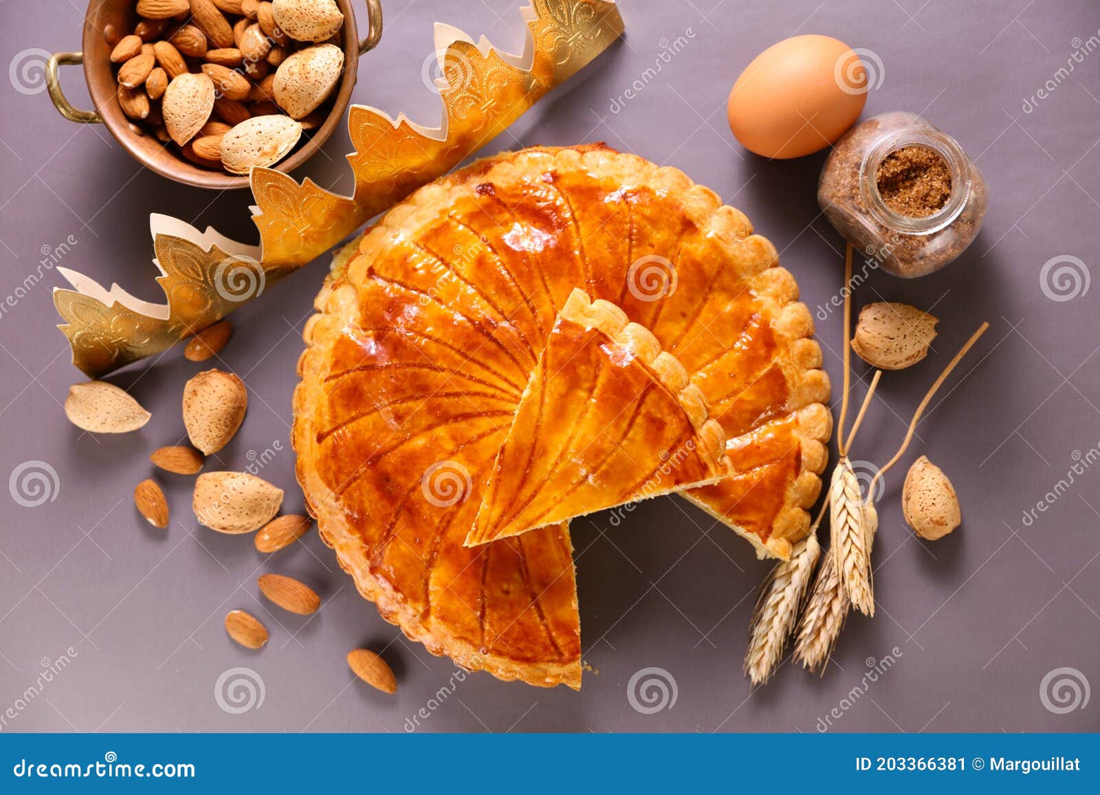 Epiphany Cake with Ingredient Stock Image - Image of celebration, food ...