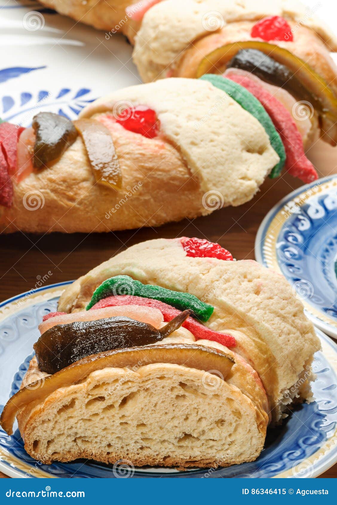 Epiphany Cake, Kings Cake or Rosca De Reyes Stock Image - Image of ...