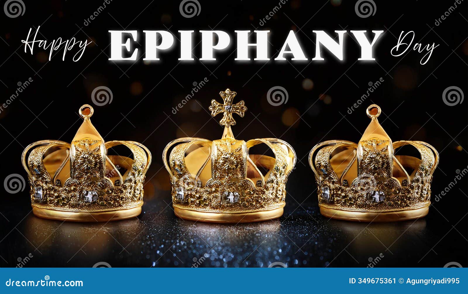 Epiphany Day or Dia De Reyes Magos Poster Concept Stock Illustration ...