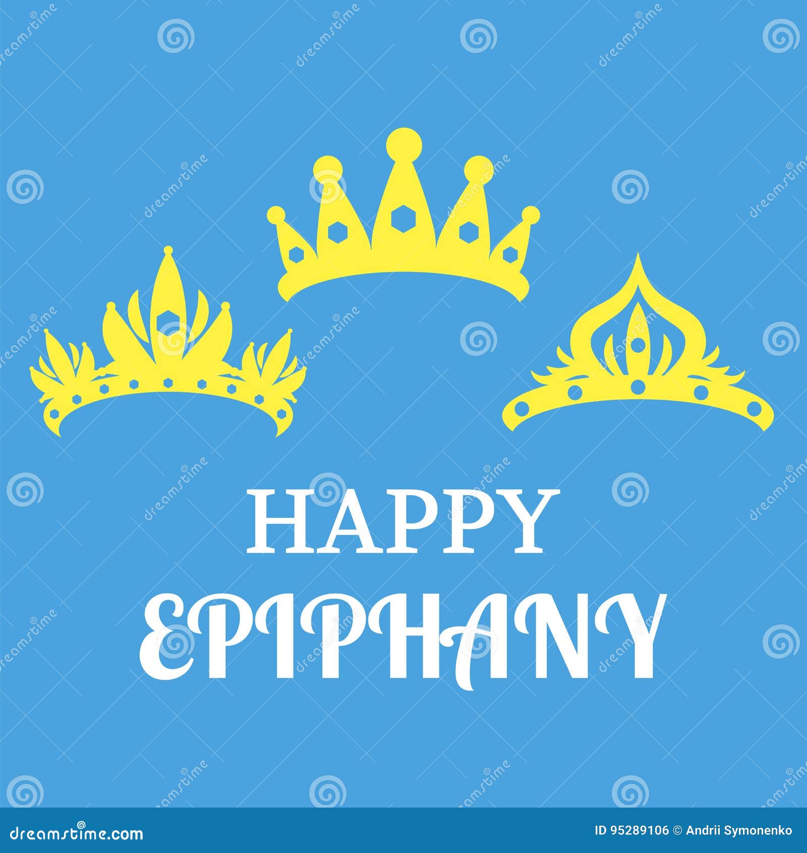 Epiphany Vector Greetings Poster. Vector Illustration Stock Vector ...