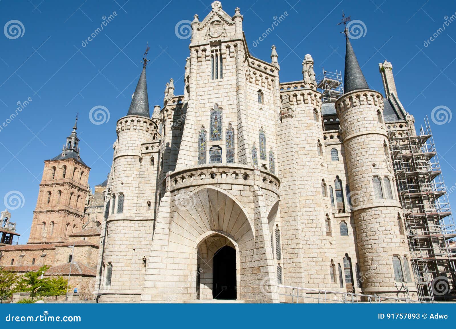 Episcopal Palace - Astorga - Spain Stock Image - Image of architecture ...